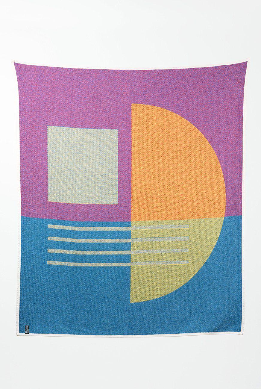 "Bauhaused 7" Cotton Blanket & Throw by Sophie Probst – ZigZagZurich