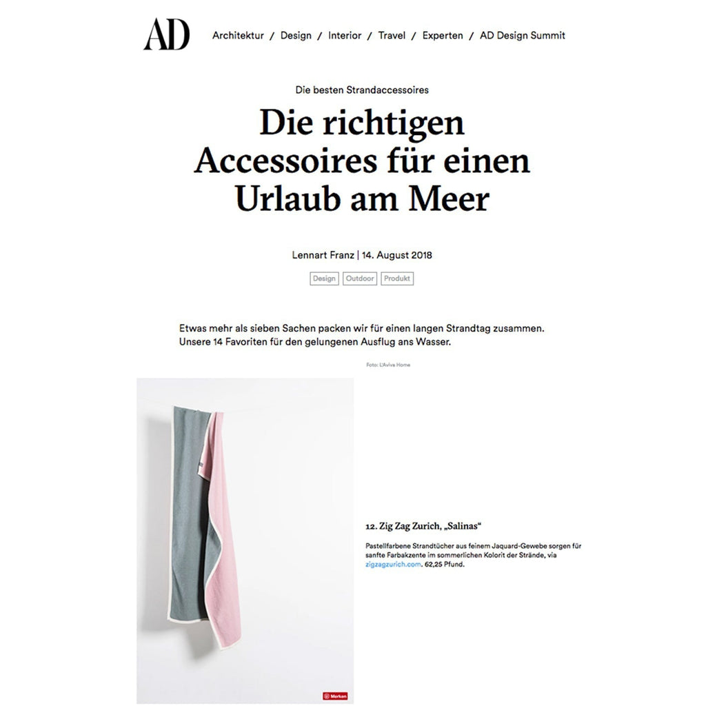 AD | ARCHITECTURAL DIGEST GERMANY – ZigZagZurich