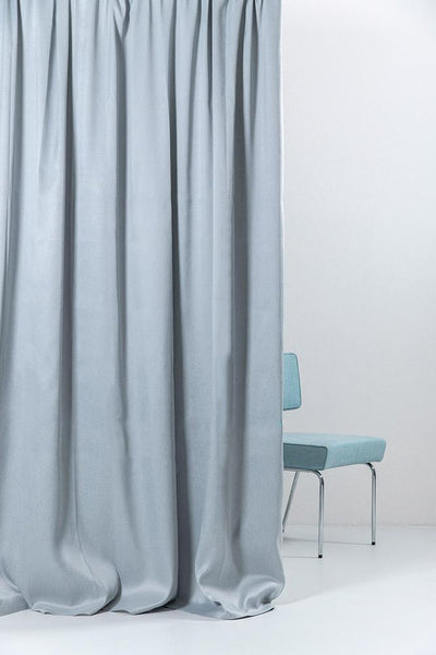 Blackout Curtains Mat Satin Weave in Light Blue Color ZigZagZurich