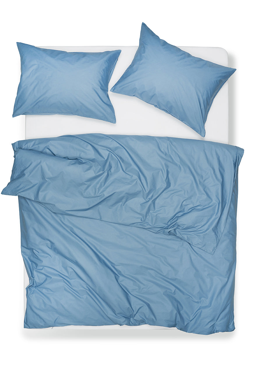 Pima Cotton Percale Bedding in Blue Color – ZigZagZurich