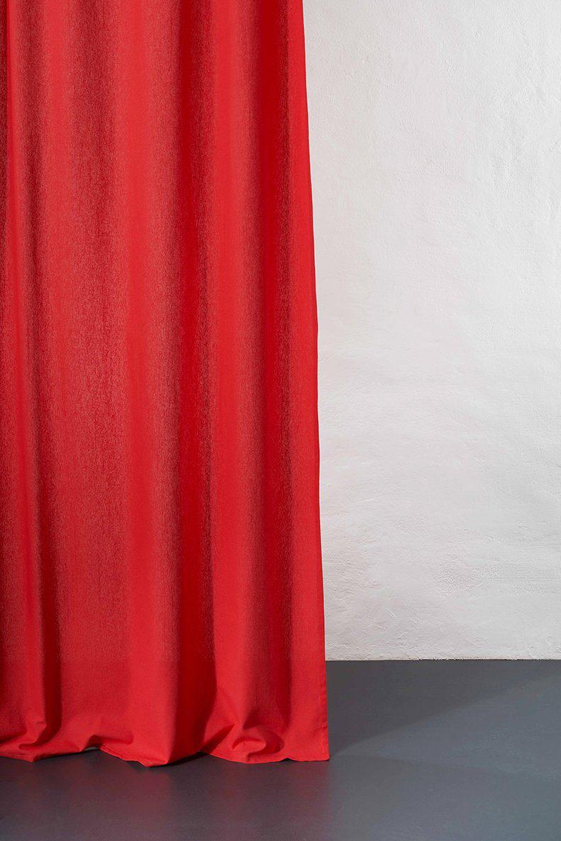 Hemp and Organic Cotton Curtains in Lobster Red Color – ZigZagZurich
