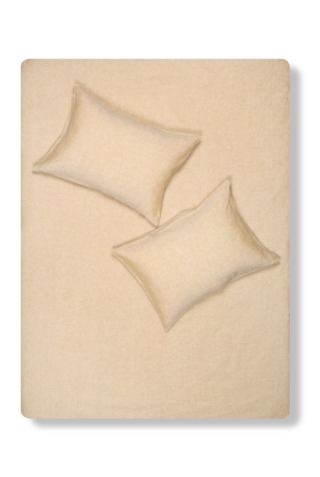 Linen Bedding "Light Melange" in Sand Color – ZigZagZurich