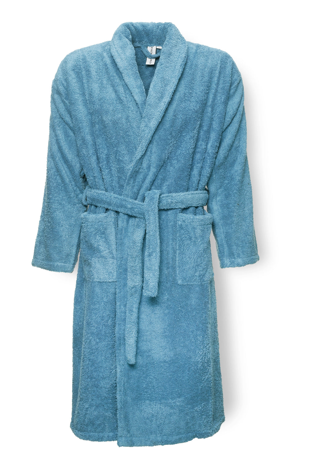 Luxury Cotton Bathrobe "Terry" in Pigeon Blue Color – ZigZagZurich