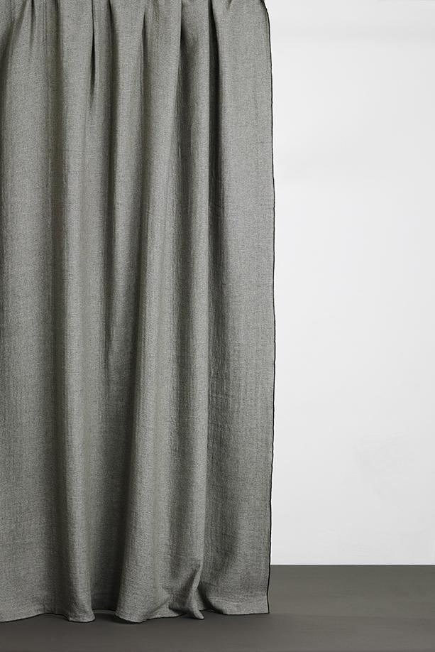 Wool & Cotton Curtains "Mona" in Forest Green Color – ZigZagZurich