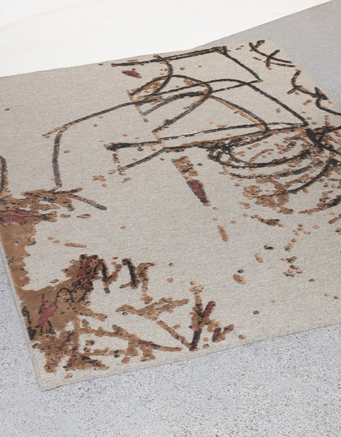 "Scribble" Artist Wool & Bamboo Silk Rug by Johanna Kestilä – ZigZagZurich