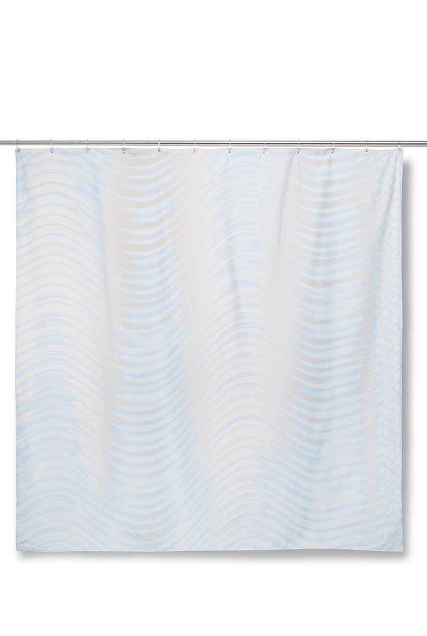 Artist Cotton Shower Curtain "Drift" by Blanca Frei – ZigZagZurich