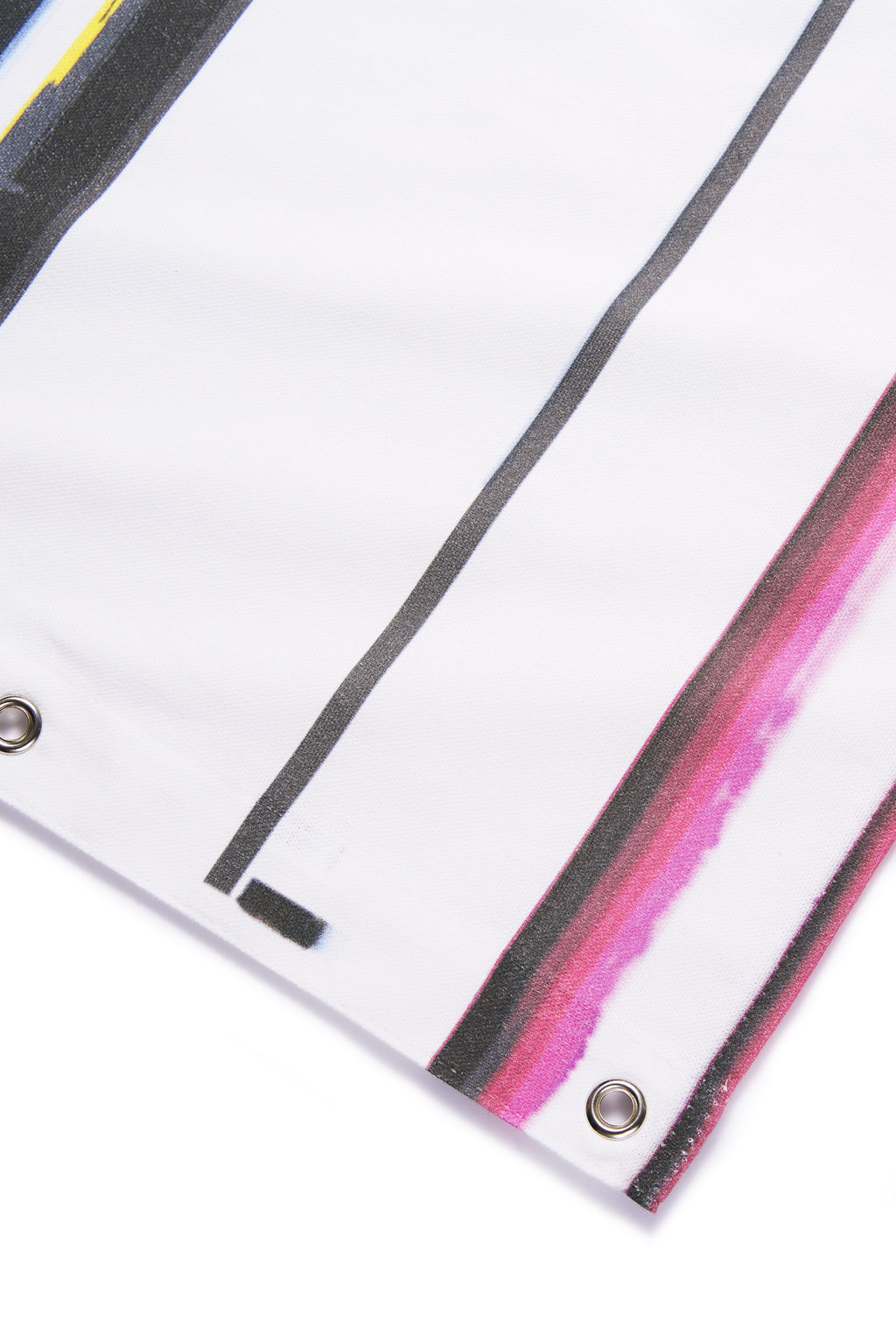 Rideau de douche en coton « Glitch » par Laura Knoops – ZigZagZurich